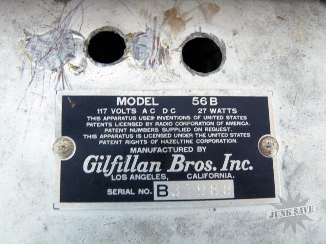 Gilfillan Antique AM Radio Model 56B | JunkSave