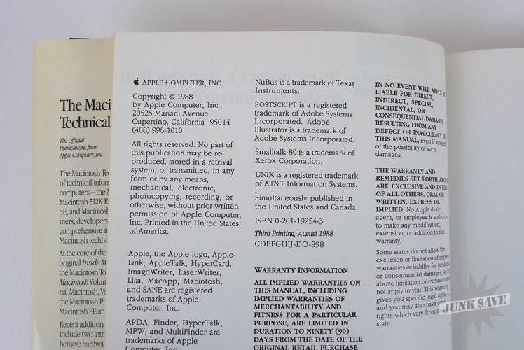 Vintage Apple Macintosh Family Hardware & Programmer's Reference Books ...