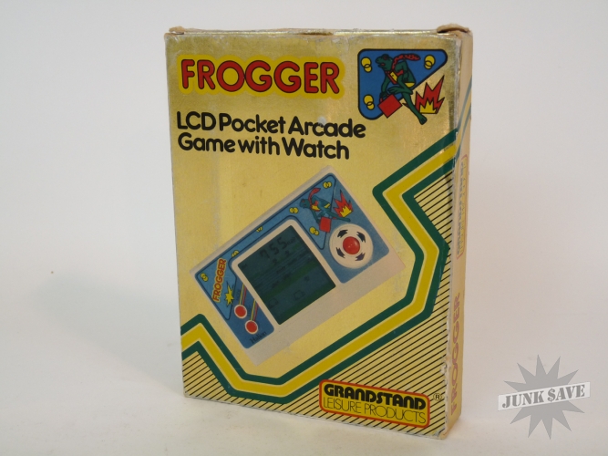 Halion Frogger LCD Handheld Game Rare Grandstand Foil Box | JunkSave