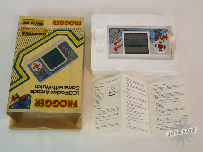 Halion Frogger LCD Handheld Game Rare Grandstand Foil Box | JunkSave