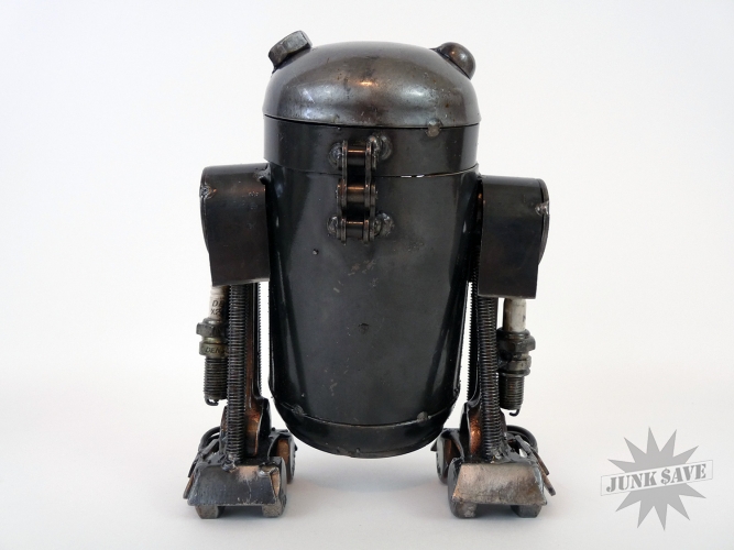 R2D2 Droid Scrap Metal Sculpture Tabletop Steampunk | JunkSave