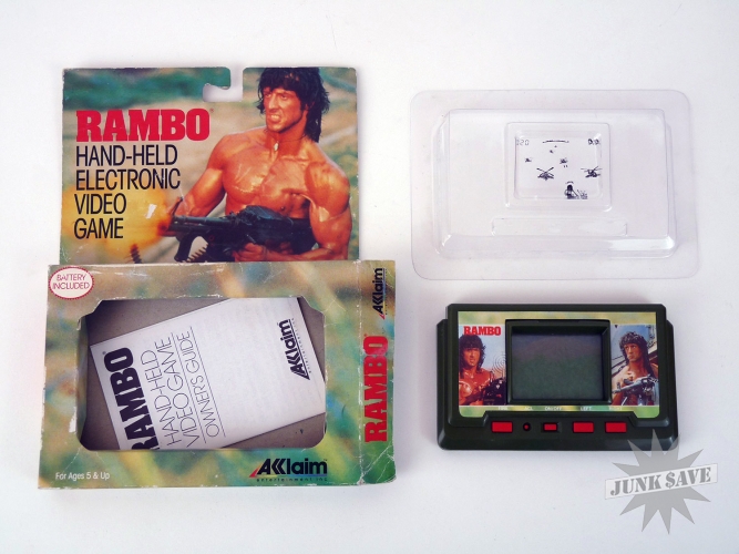 Rambo Electronic Handheld Game Acclaim 1988 Mint in Box | JunkSave