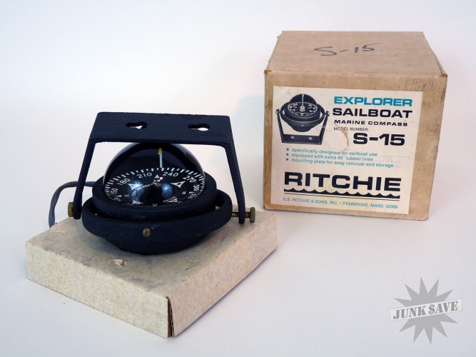Ritchie Sailboat Compass S-15 Vintage New In Box | JunkSave